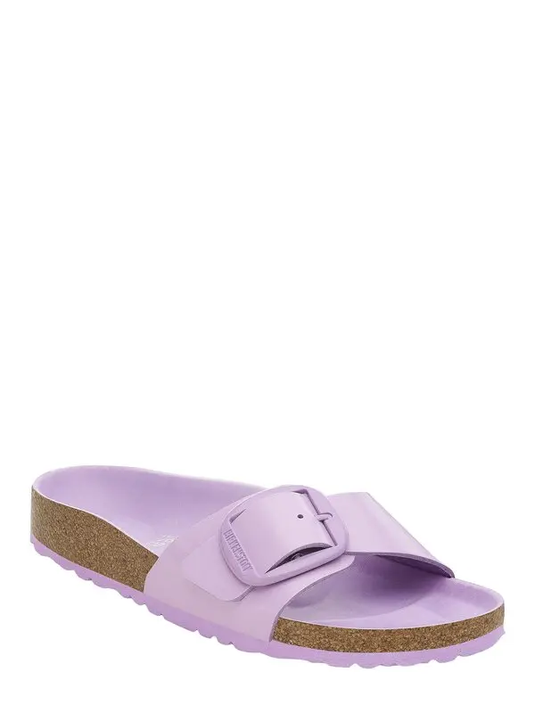 BIRKENSTOCK Madrid Big Buckle Natural Leather Patent Sandal - High-shine Crocus Tonal Buckle