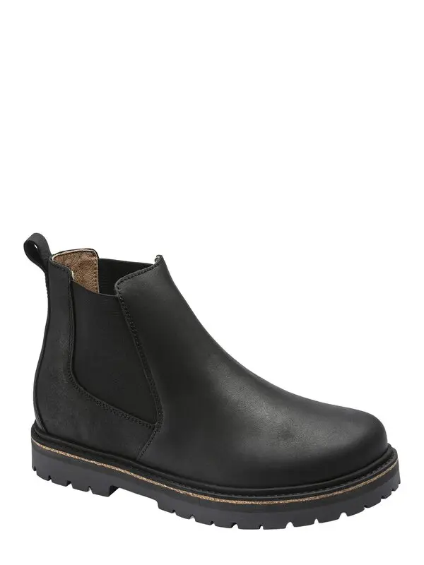 BIRKENSTOCK Stalon Leather Chelsea Boots - Black