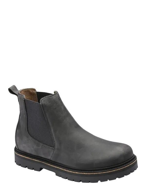 BIRKENSTOCK Stalon Leather Chelsea Boots - Graphite