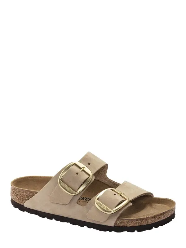 BIRKENSTOCK Arizona Big Buckle Nubuck Leather - Sandcastle
