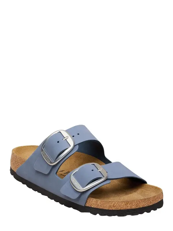BIRKENSTOCK Arizona Big Buckle Nubuck Leather - Stone Blue