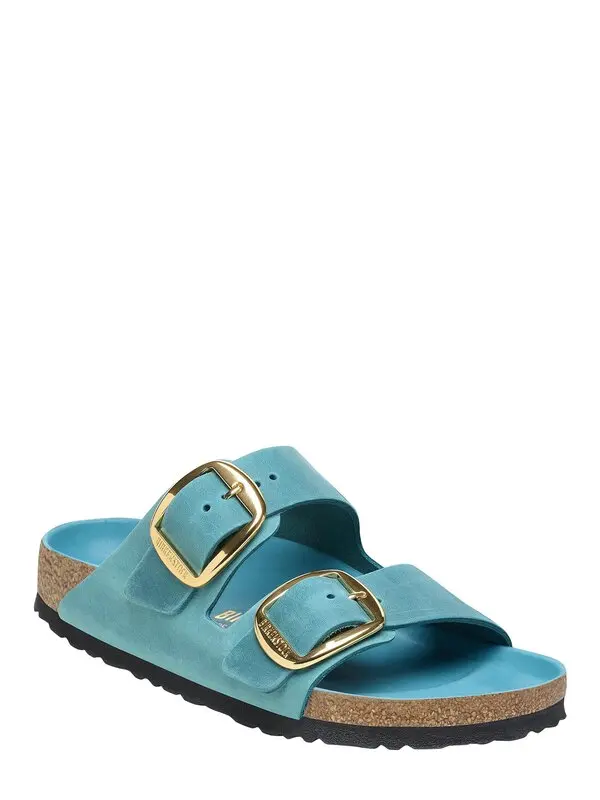 BIRKENSTOCK Arizona Big Buckle Natural Leather Oiled Sandals - Biscay Bay