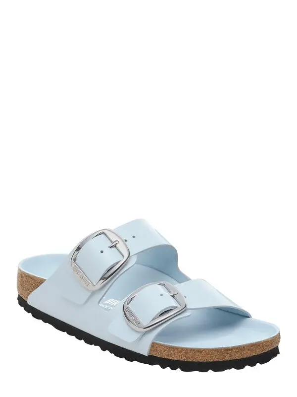 BIRKENSTOCK Arizona Big Buckle Natural Leather Patent - High Shine Baby Blue