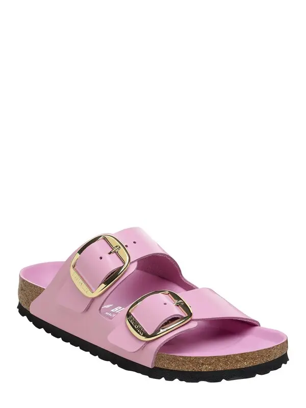 BIRKENSTOCK Arizona Big Buckle Natural Leather Patent - High Shine Fondant Pink