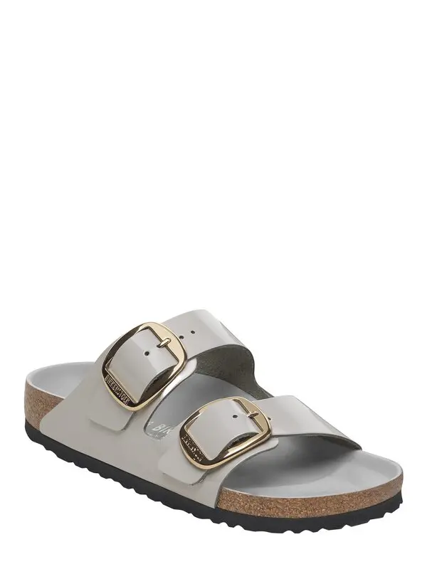 BIRKENSTOCK Arizona Big Buckle Natural Leather Patent - High-shine Stone Coin