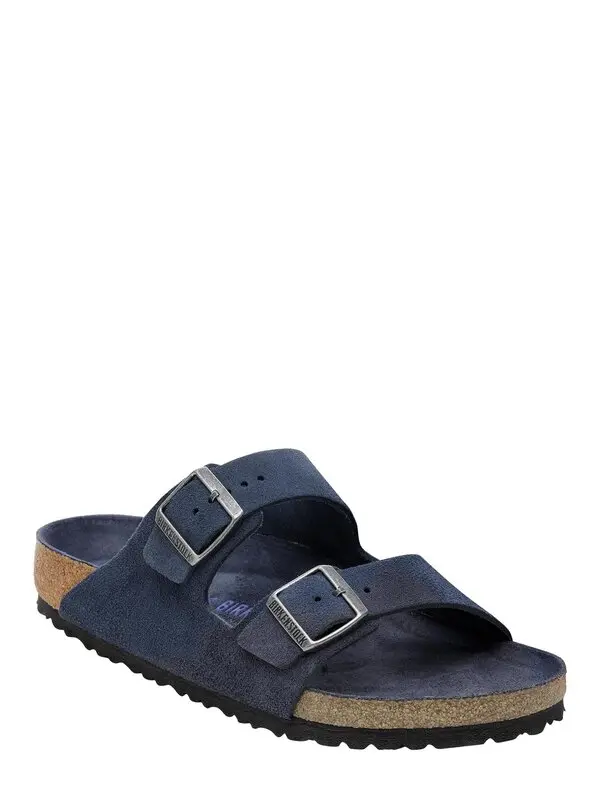 BIRKENSTOCK Arizona Suede Leather Sandals - New Navy Tonal