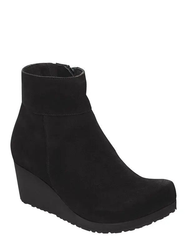 BIRKENSTOCK Ebba Suede Ankle Boots - Black/black