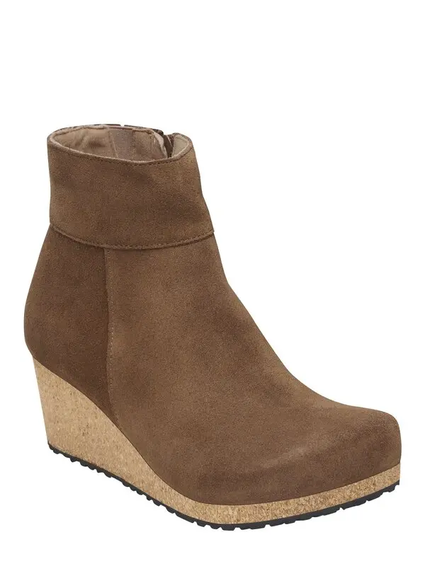 BIRKENSTOCK Ebba Suede Ankle Boots - Dark Tea