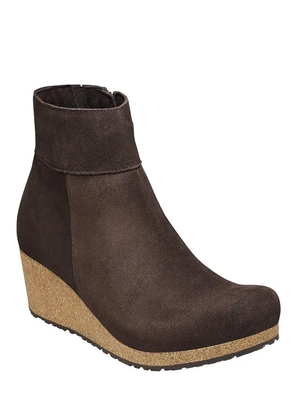 BIRKENSTOCK Ebba Suede Ankle Boots - Roast