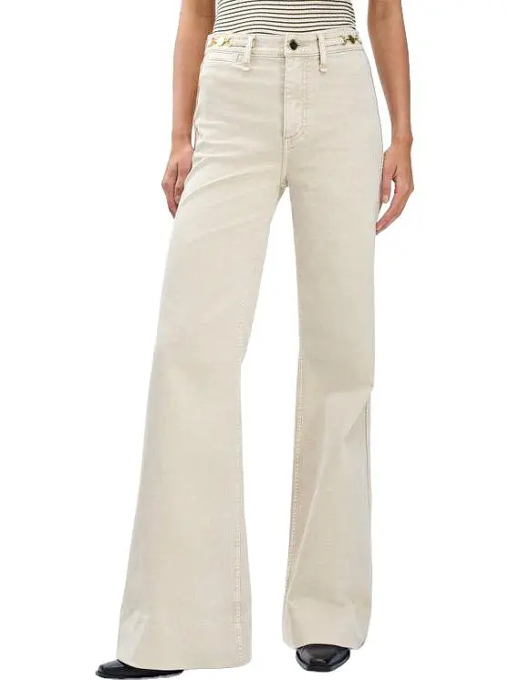Rag & Bone Skylar High-waist Flare Trouser Jeans - Sandstone