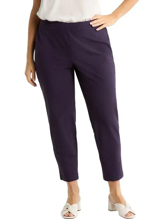 Eileen Fisher Slim Ankle Pant - Aubergine