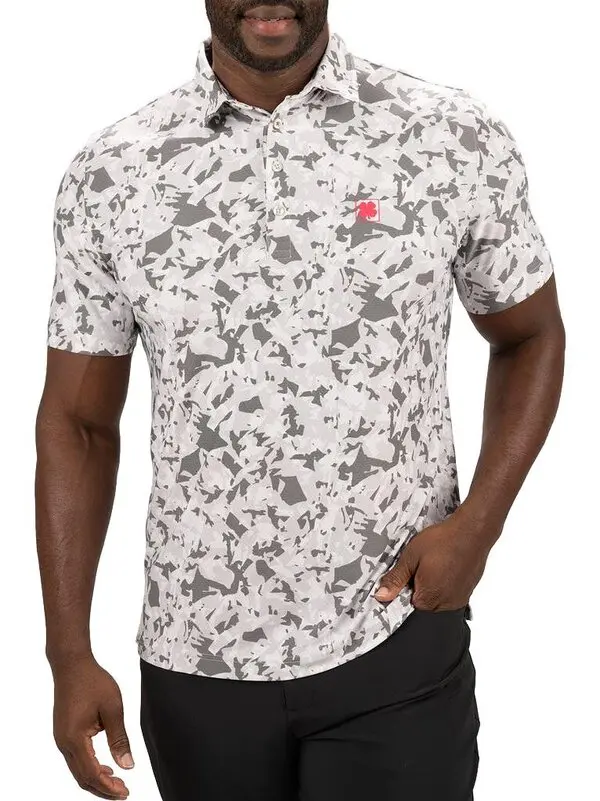 BLACK CLOVER Camo Mix Polo - Grey
