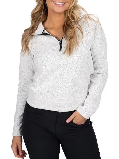 BLACK CLOVER Chloe Q-zip Sweatshirt - White