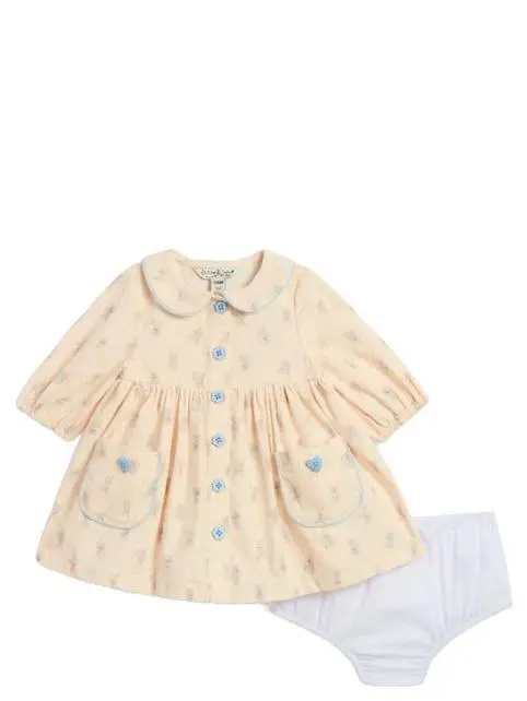 PIPPA & JULIE Audrey Floral Corduroy Dress & Bloomers - Cream