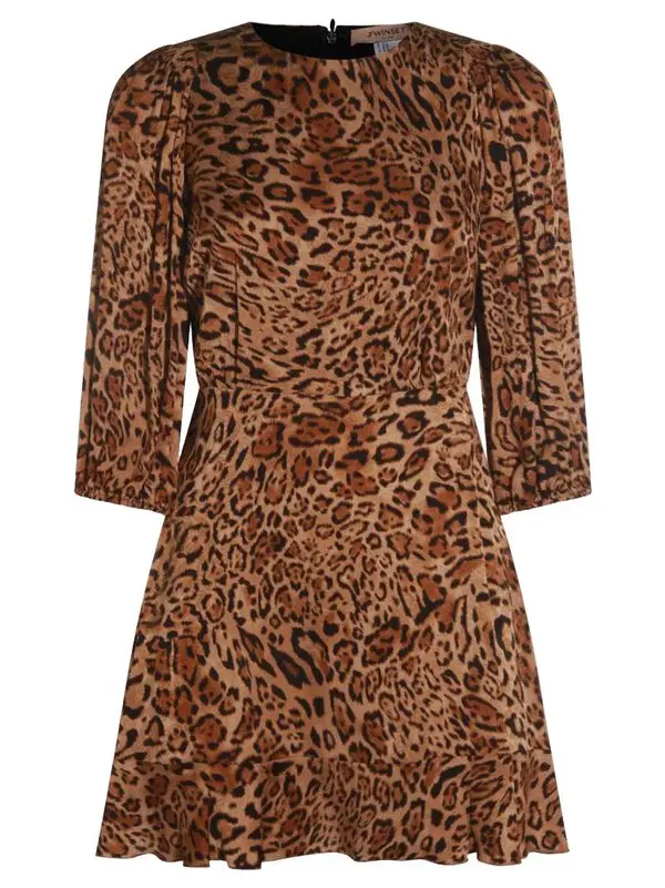TWINSET Mini Dress - St.animalier Coffee/land
