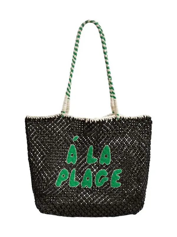 Clare V. L Étè Tote - Black W/green Apple La Plage