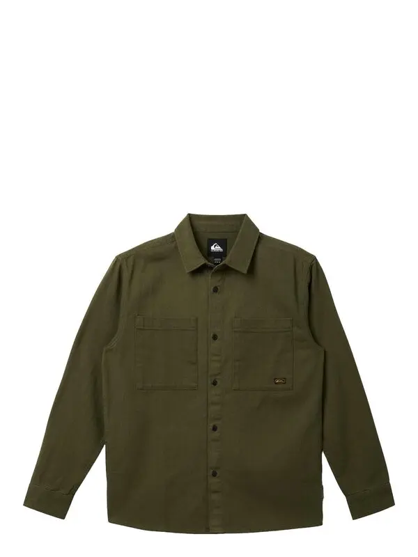 Quiksilver Herson Cotton Twill Buton-up Overshirt - Grape Leaf
