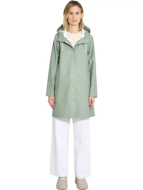 Stutterheim Mosebacke Hooded Raincoat - Khaki Green