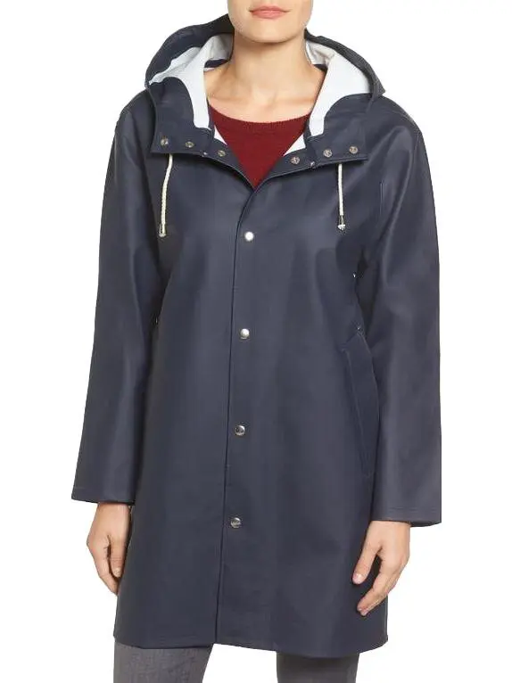 Stutterheim Mosebacke Hooded Raincoat - Navy