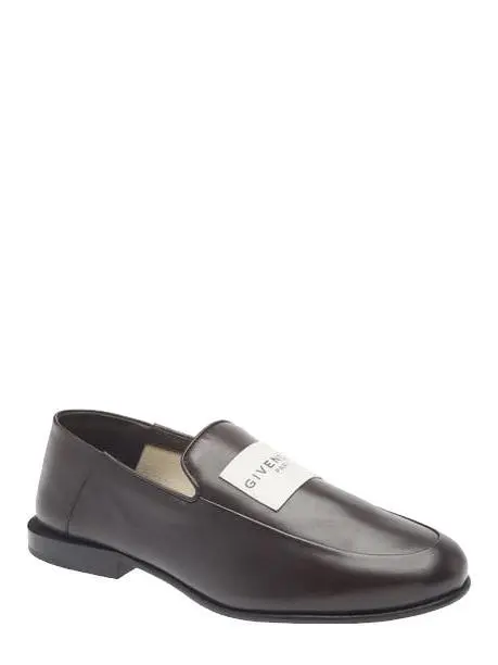 Givenchy Apron-toe Lambskin Loafer - Chocolate