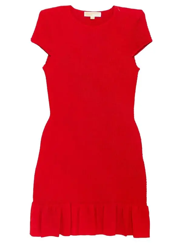 Michael Kors Smocked Mini Dress - Red