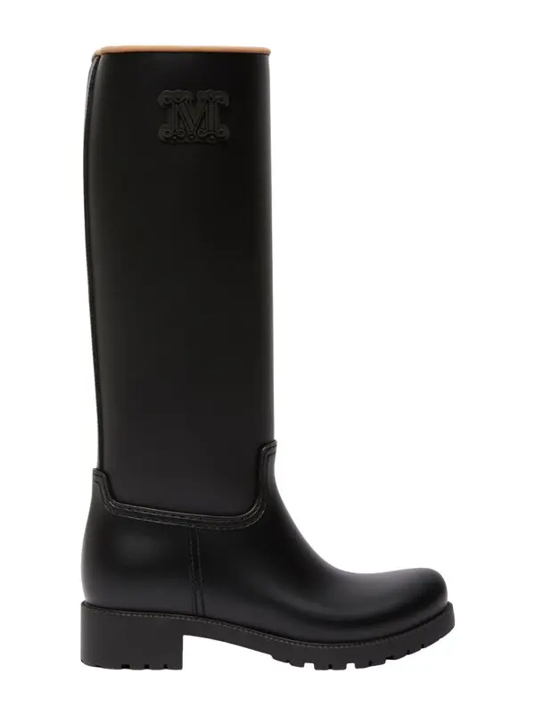 Max Mara Knee-high Rubber Boots - Black
