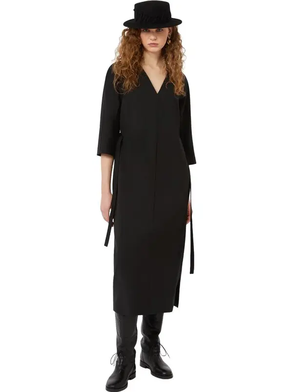 Max Mara Woollen Cloth Dress - Black