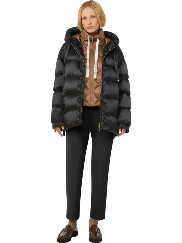 Max Mara Water-repellent Taffeta Down Jacket - Black