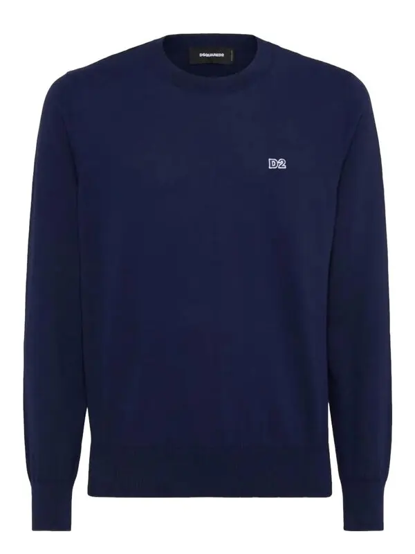 Dsquared2 Cotton Pullover - Navy Blue