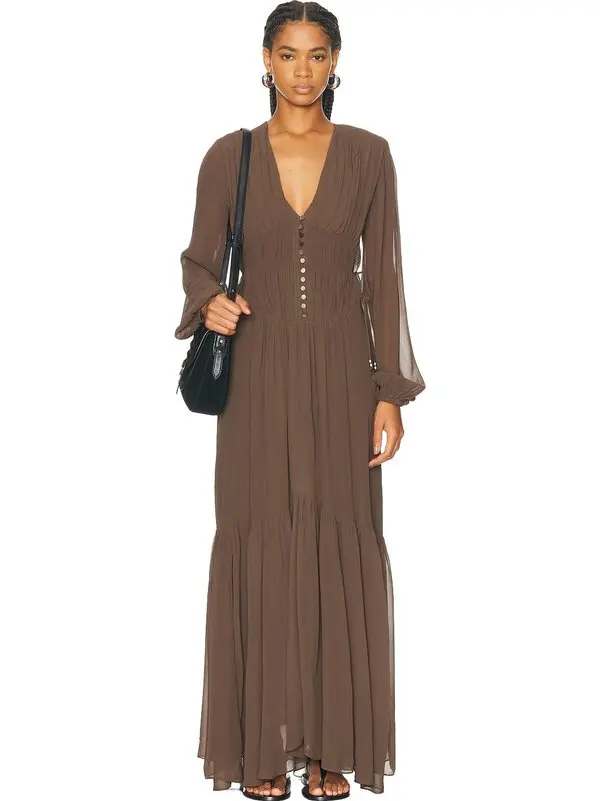 Isabel Marant Briane Maxi Dress - Khaki
