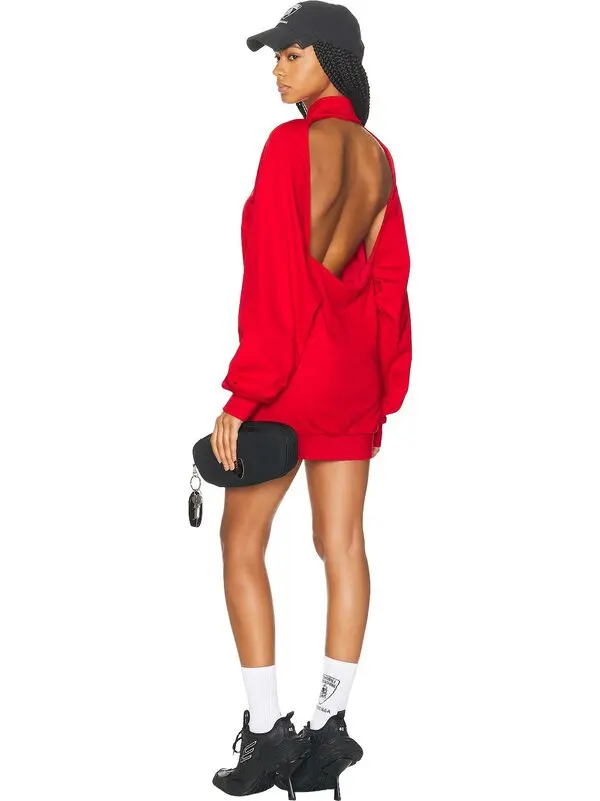 Balenciaga Back Tracksuit Dress - Vivid Red