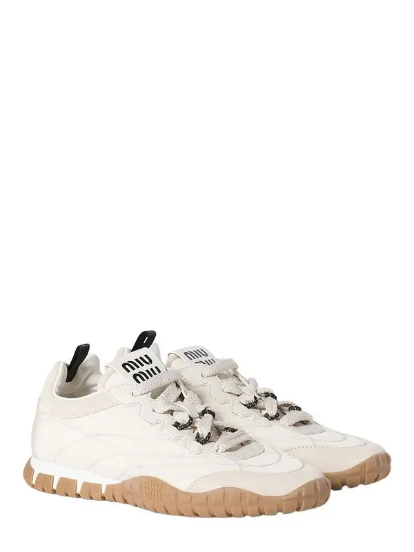 Miu Miu Allacciate Sneakers - Avorio