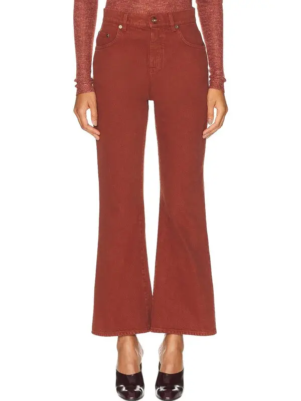 Gabriela Hearst Ezra Bootcut Jeans - Burnt Sienna