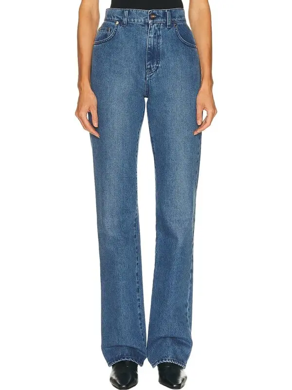 Gabriela Hearst Rey Straight Leg Jeans - Uruguayan Blue