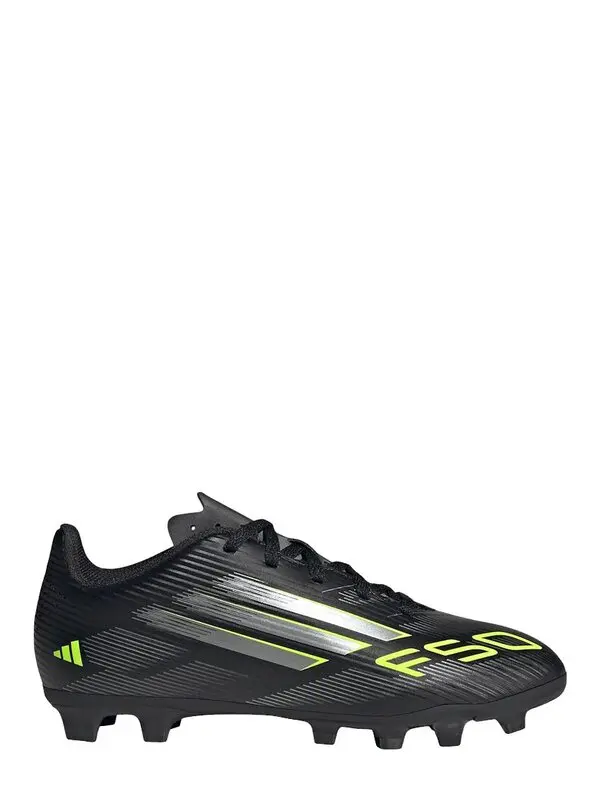 Adidas F50 Club Fg/mg Soccer Cleats - Core Black/iron Metallic/lucid Lemon
