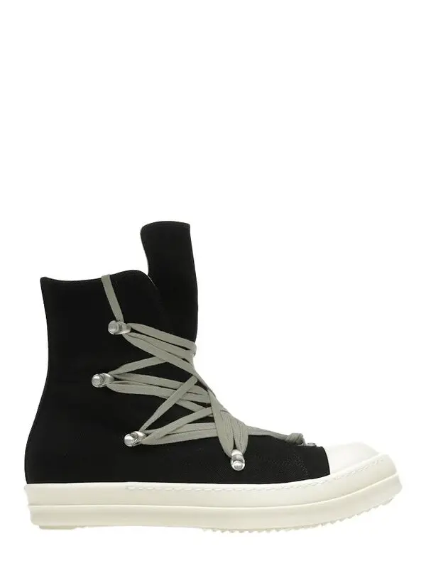 Rick Owens Megalace Sneaks - Black