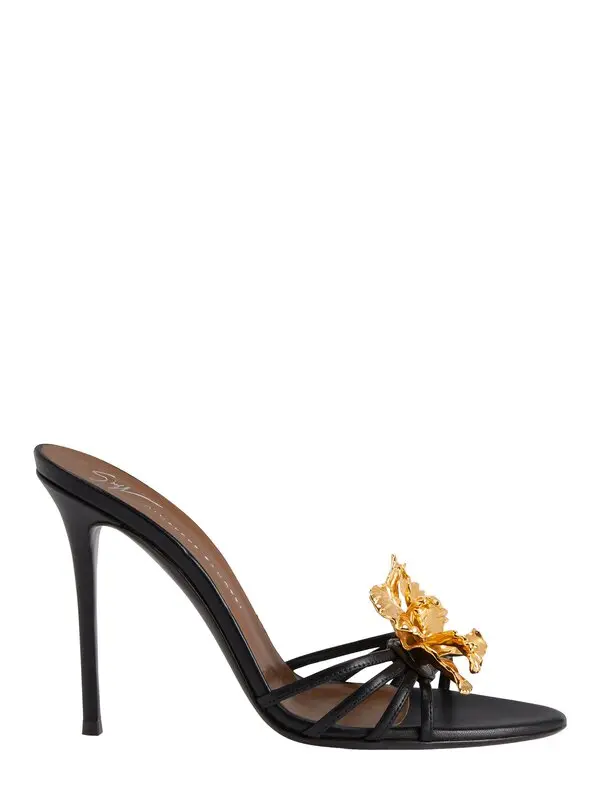GIUSEPPE ZANOTTI Orchid Mule 105 Sandals - Black