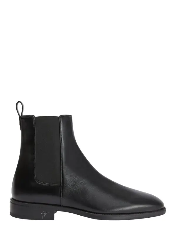GIUSEPPE ZANOTTI Leather Chelsea Boots - Black