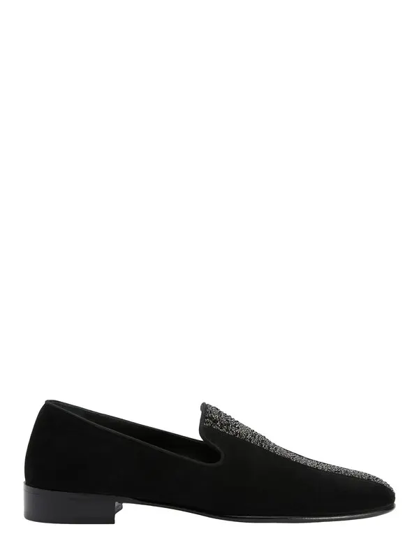 GIUSEPPE ZANOTTI Tuxedo Diamond Loafer - Black