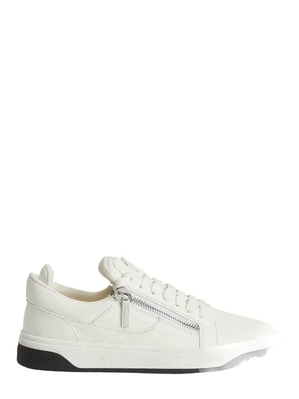 GIUSEPPE ZANOTTI Leather Low-top Sneakers - White
