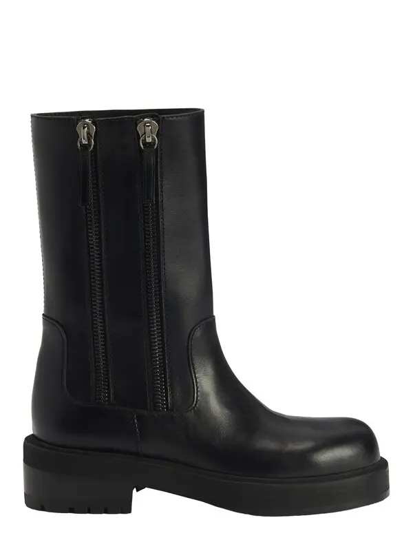GIUSEPPE ZANOTTI Foustine Leather Boots - Black