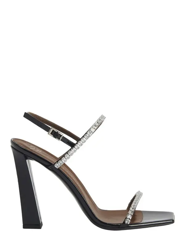 GIUSEPPE ZANOTTI Valentine Crystal 105 Sandals - Black