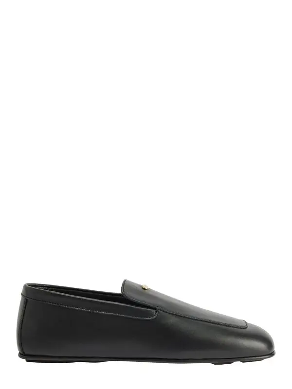 GIUSEPPE ZANOTTI Leather Driver Loafers - Black