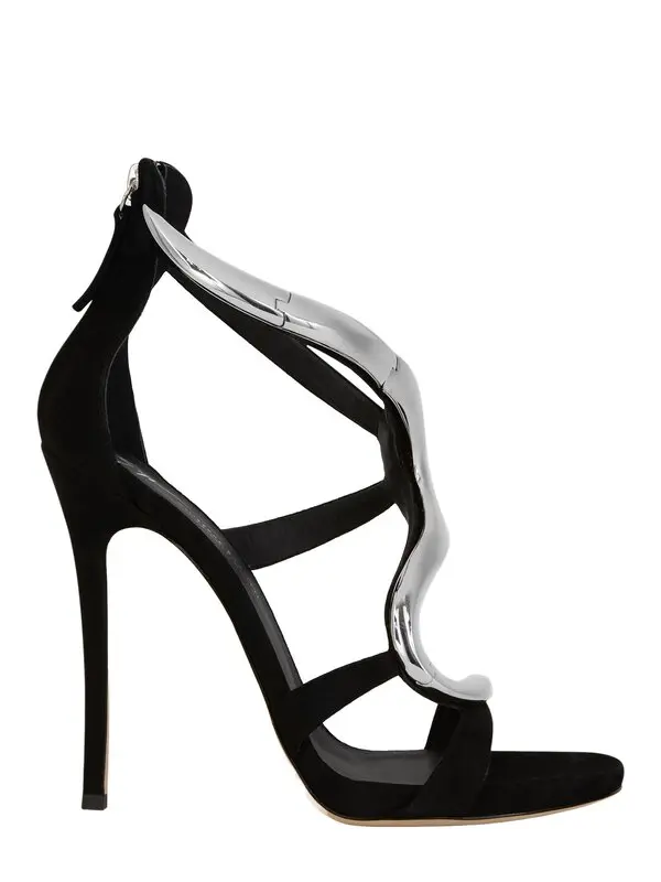 GIUSEPPE ZANOTTI Venere Suede Sandals - Black