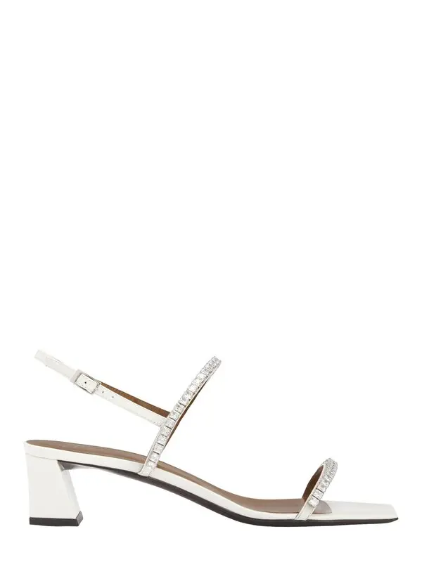GIUSEPPE ZANOTTI Valentiine Crystal Sandals - White
