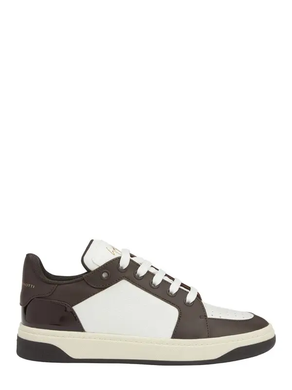 GIUSEPPE ZANOTTI Leather Low-top Sneakers - Brown