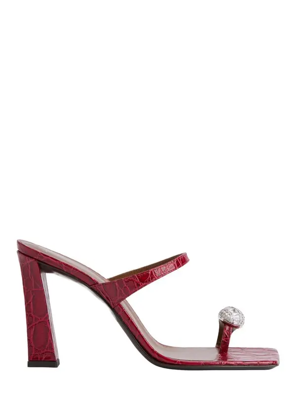 GIUSEPPE ZANOTTI Icon Ring 90 Thong Sandals - Red
