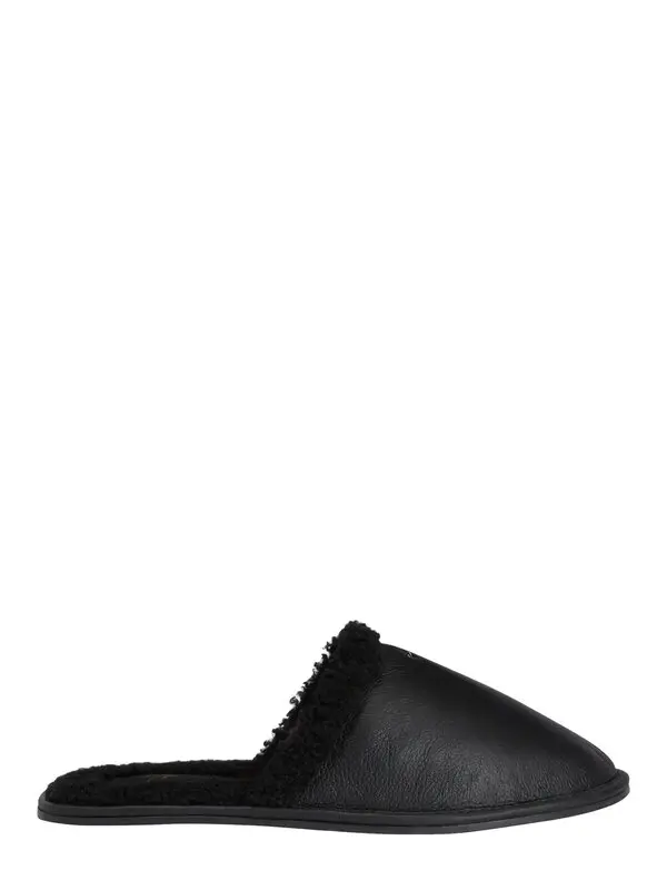 GIUSEPPE ZANOTTI Leather Sleepers - Black