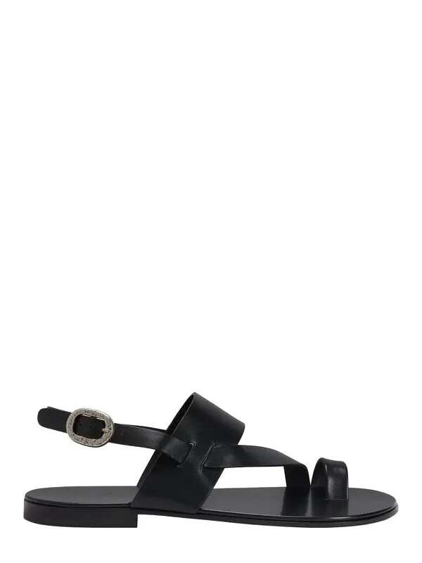 GIUSEPPE ZANOTTI Hezra Flat Thong Sandals - Black