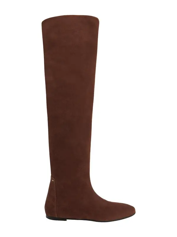 GIUSEPPE ZANOTTI Flat Over-the-knee Suede Boots - Brown